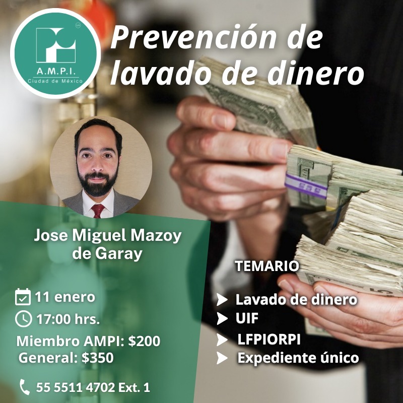 PREVENCIÓN DE LAVADO DE DINERO | Cursos Inmobiliarios | A.M.P.I. Ciudad ...